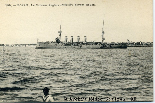 HMS-Devonshire-vor-Royan – Médoc-Notizen